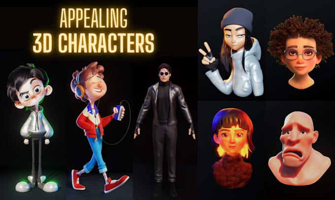 Do an appealing 3d character modeling for animation, games by Owais212 ...