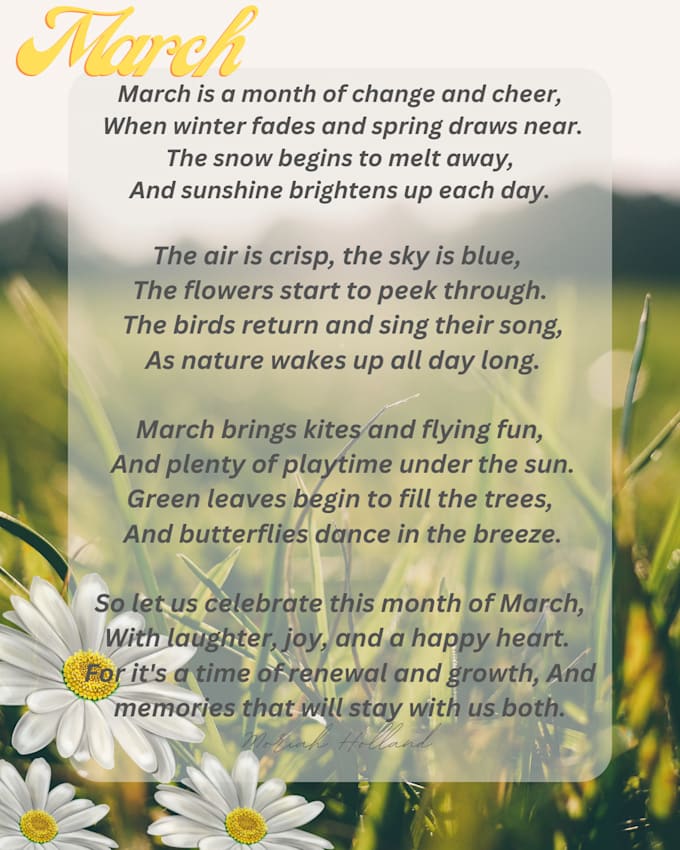 Write you a poem by Moriahholland | Fiverr