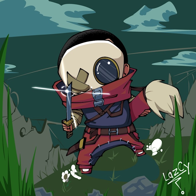 Draw a cute chibi version by Lazcyart | Fiverr