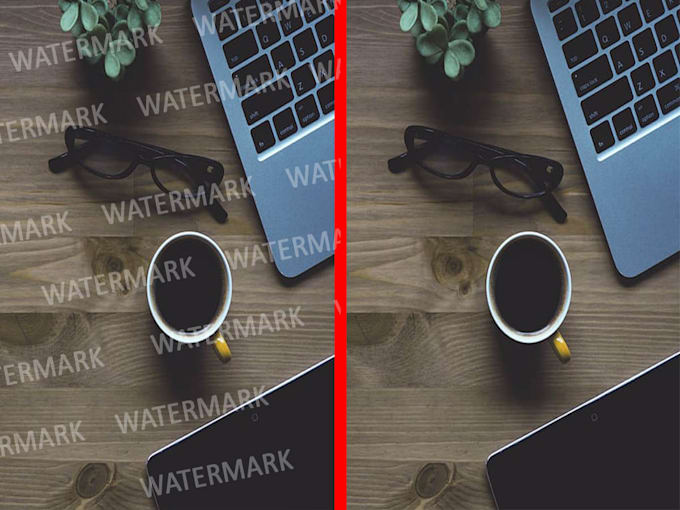 Remove background and object delete take off photos add watermark text logo pdf by ...