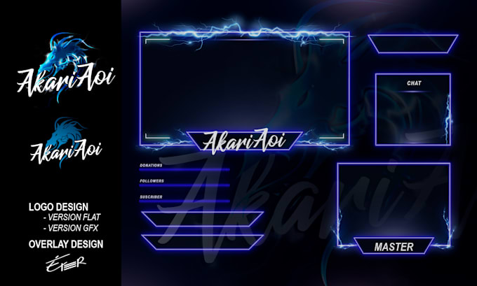 Gamer logo and banner design using gfx, digital 3d illustration by Eter ...