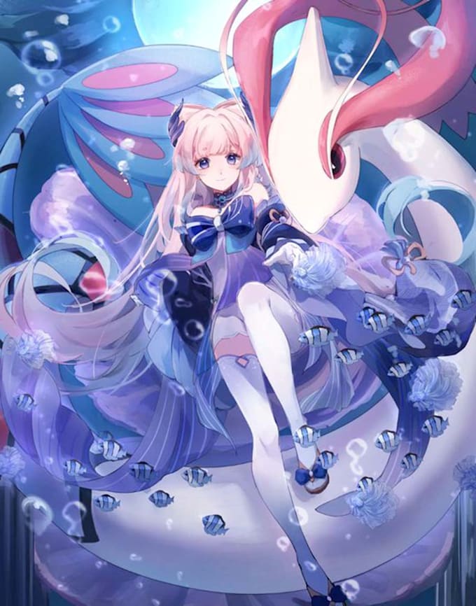 Draw semi realistic anime, manga, oc, fanart, and potrait by Qhoguar893 ...