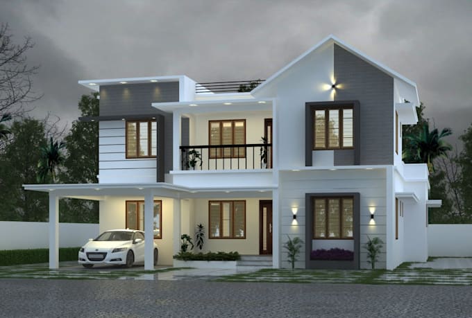 Design 3d model exterior and interior design using 3ds max by Siva00678 ...