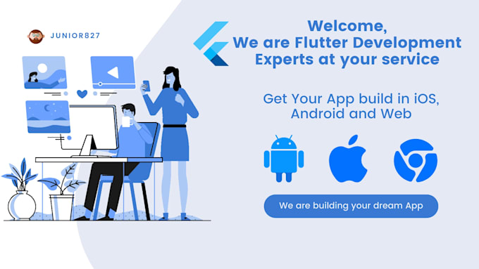 Develop android and ios app using flutter by Junior827 | Fiverr