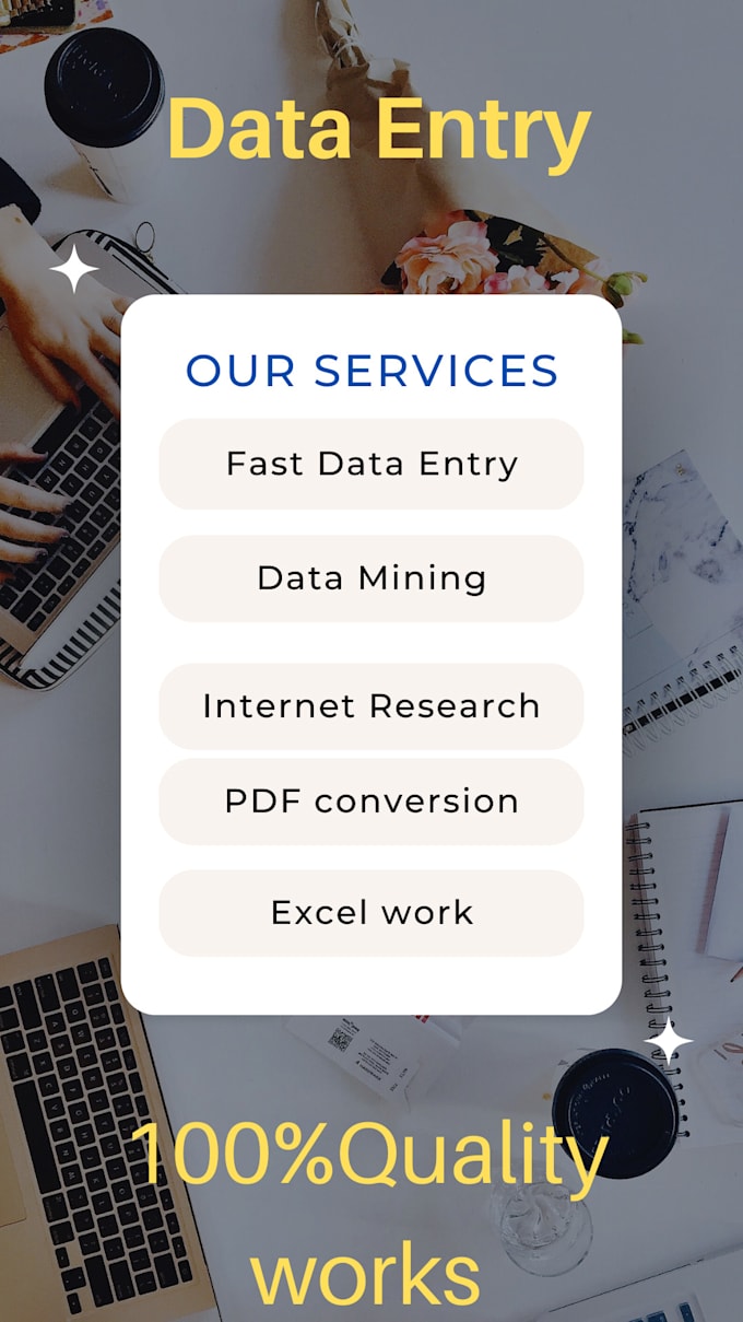 Do fastest data entry in one day and internet research by Aftab_su | Fiverr
