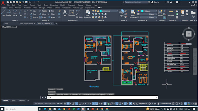 Draw floor plan in autocad with details by Arbabnisar7 | Fiverr