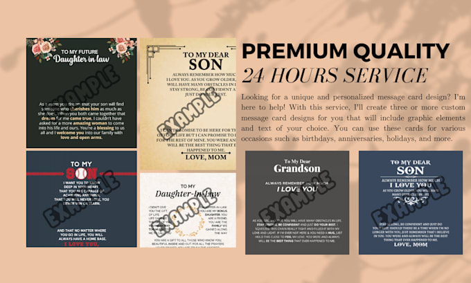 Create winning unique message cards design for you by Grzgrzgrzzz | Fiverr