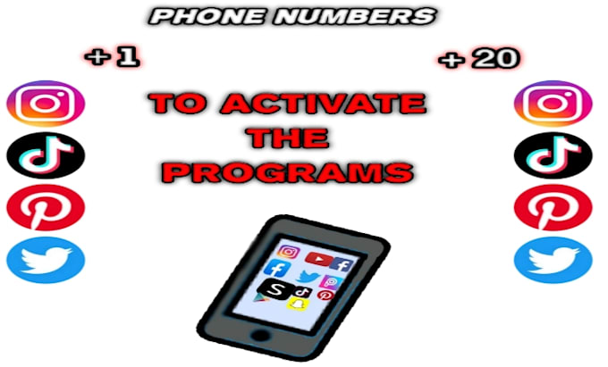 Give you american and egyptian numbers to activate programs by Sapersaper | Fiverr