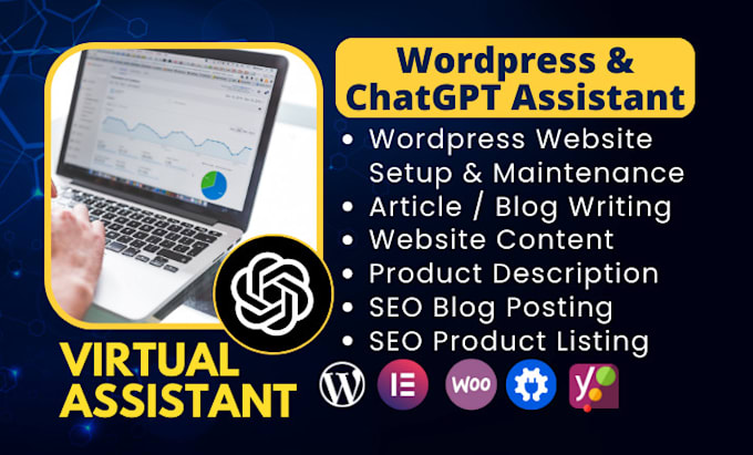 Be your professional virtual assistant or wordpress va or chat gpt blogs writer by Mmubeenyasin ...