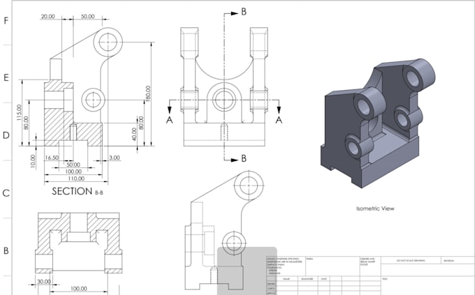 Create 2d engineering drawings and mechanical drawings by Newksyp | Fiverr