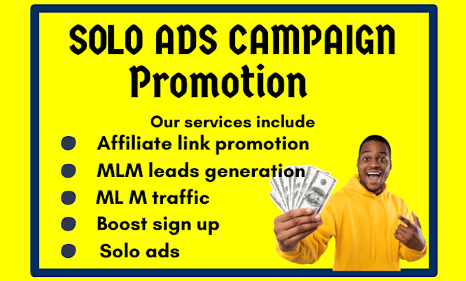 Blast solo ads campaign mlm leads affiliate link promotion to boost ...