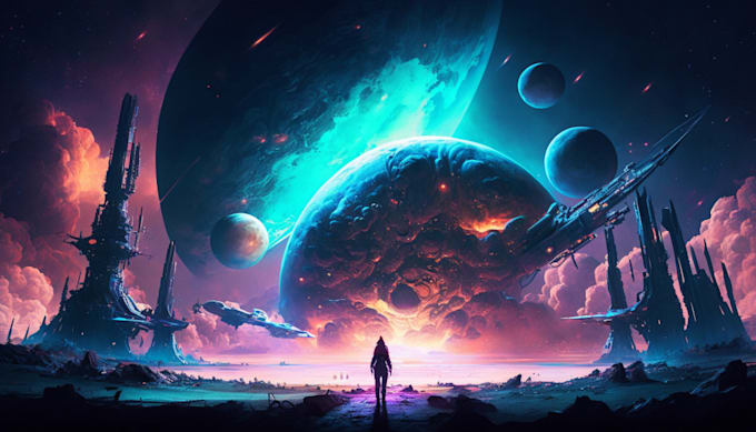 Create stunning cosmic landscapes with ai by Enid_namae | Fiverr