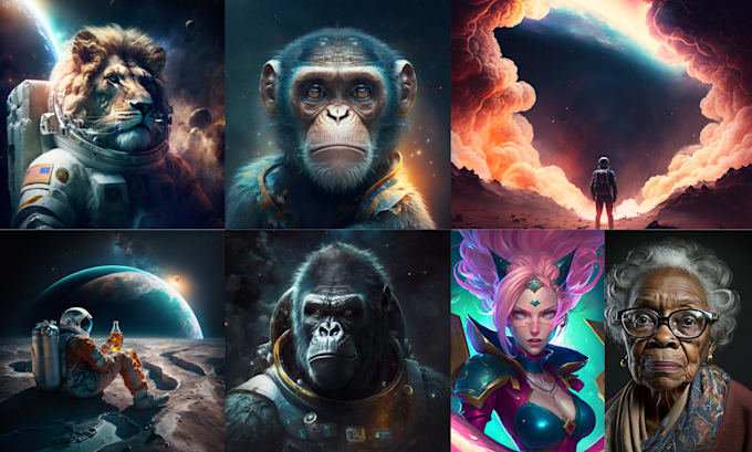 Create awesome art based on your words using midjourney ai by Momenesam | Fiverr