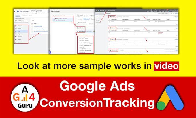 Setup google ads conversion tracking via gtm by Ga4_server_guru | Fiverr