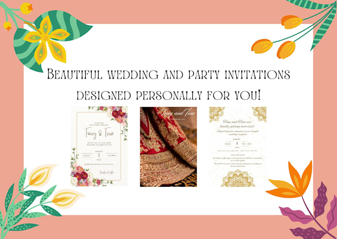 Design a beautiful invitation for you by Gemmarly | Fiverr