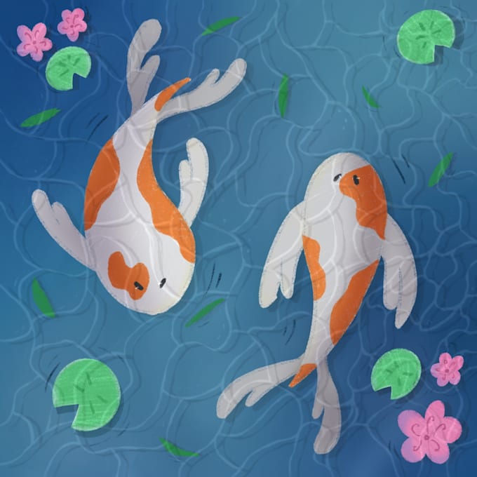 Draw cute digitally handmade illustrations by Marjoryvall | Fiverr