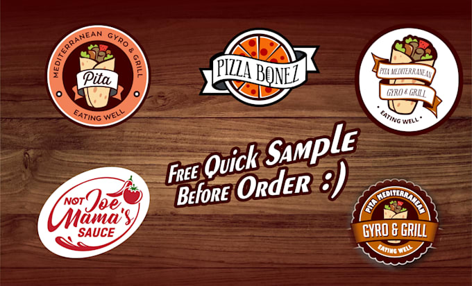Create deliciously and tasty food logo with quick sketch by ...