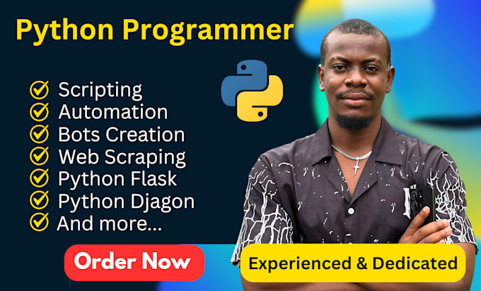 Do python programming python scripts automation web scraping by Dannyfav | Fiverr