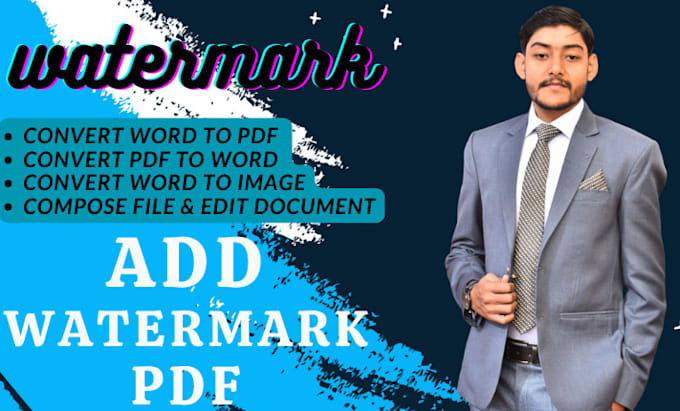 Add watermark in pdf file by Asadali202020 | Fiverr