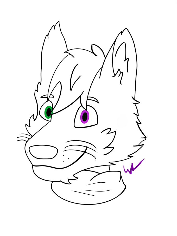 Draw a simple headshot of your furry oc by Dnathanchan | Fiverr