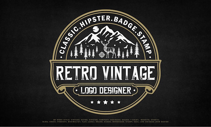 Create a unique, hipster, retro vintage logo design by Nsz_studio | Fiverr