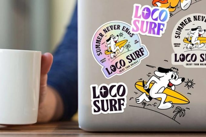 Do professional custom sticker design service by Lbachir23 | Fiverr