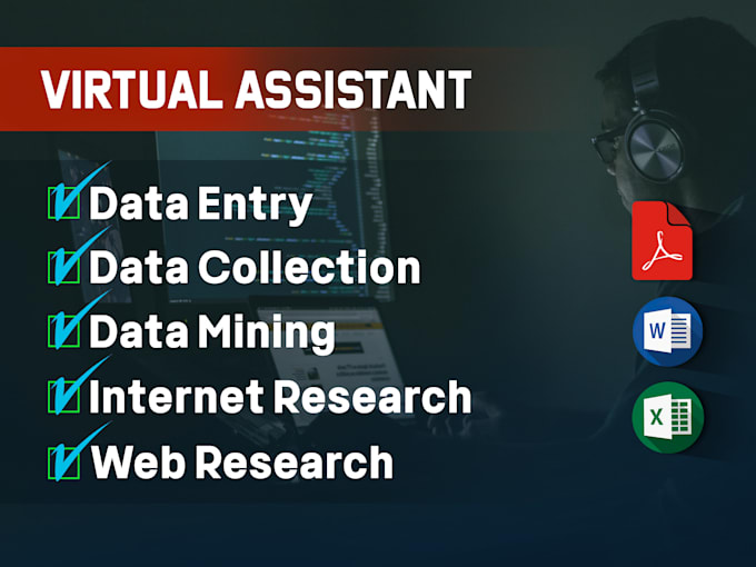 Data mining, data entry, web research, virtual assistant by Jihad147 | Fiverr