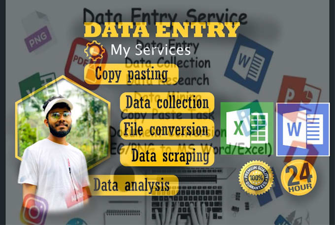 Do data entry, copy paste, web research, and excel data entry by Gihanchamod983 | Fiverr