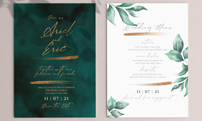 Design unique wedding invitation card design in 4 hours by Mazhar_abbas ...