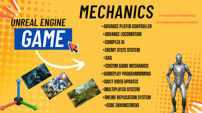 Make unreal engine game mechanic by Muneebatif100 | Fiverr