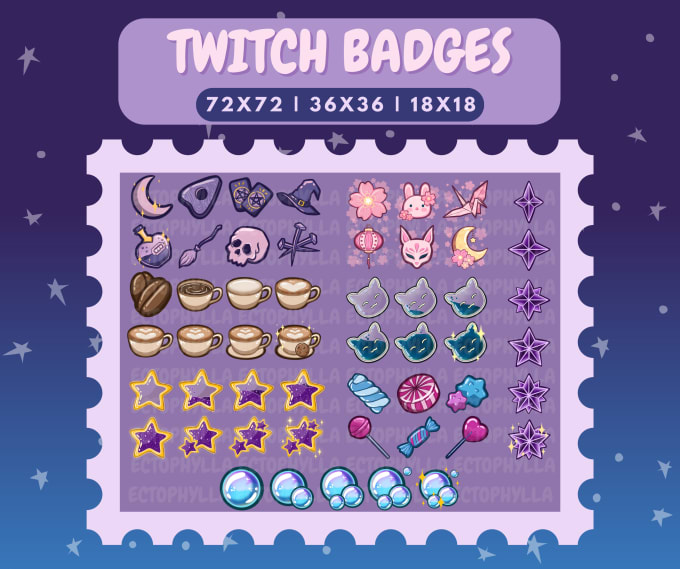 Create custom twitch subscriber badges by Ectophylla | Fiverr Create custom twitch subscriber badges by Ectophylla | Fiverr