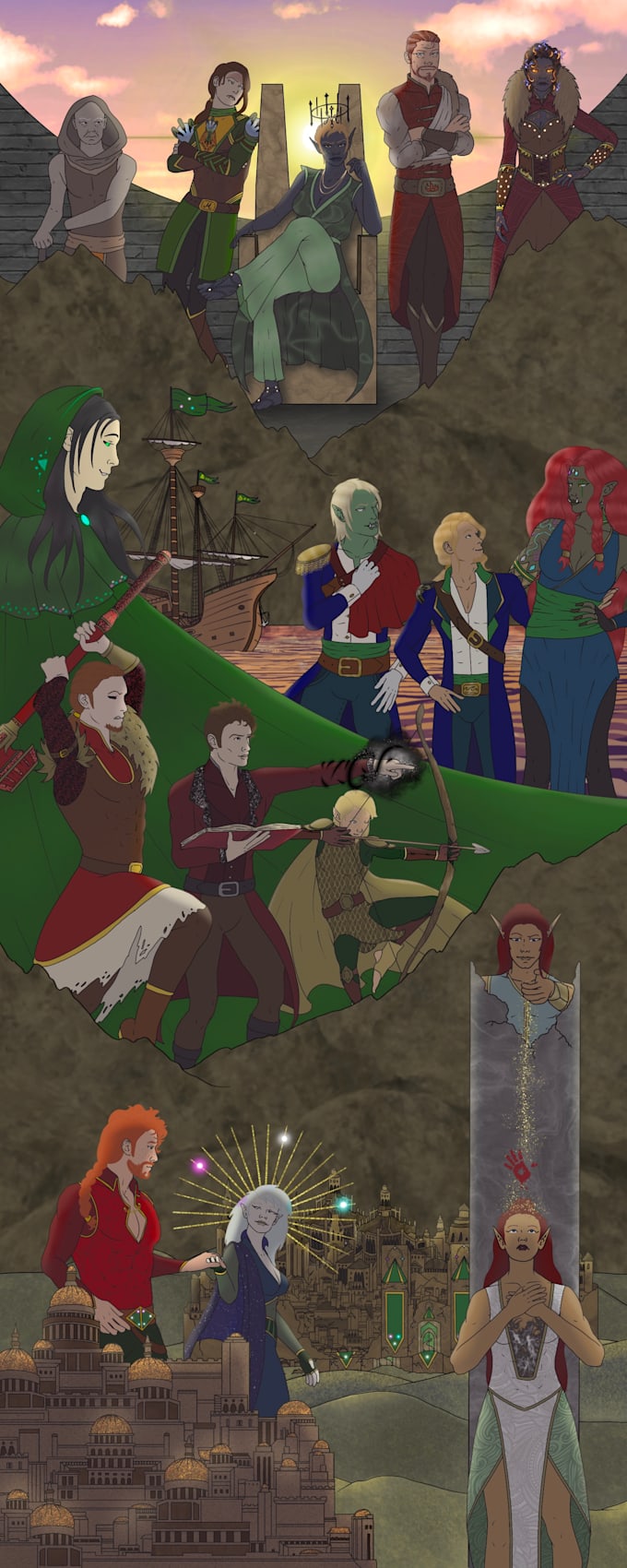 Illustrate your dnd character and fantasy oc by Golden__hour | Fiverr