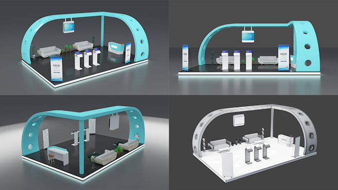 Design 3d exhibition stand, trade booth, stall, and kiosk by Sadin ...