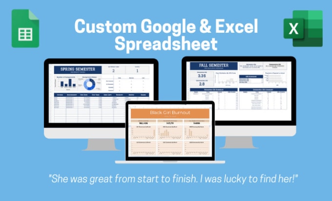 Create custom excel spreadsheet or google sheet by Amaraleggett | Fiverr Create custom excel spreadsheet or google sheet by Amaraleggett | Fiverr