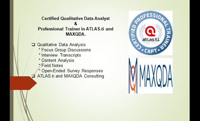 Analyze your qualitative data using atlasti or maxqda by Khadijatadedeji | Fiverr