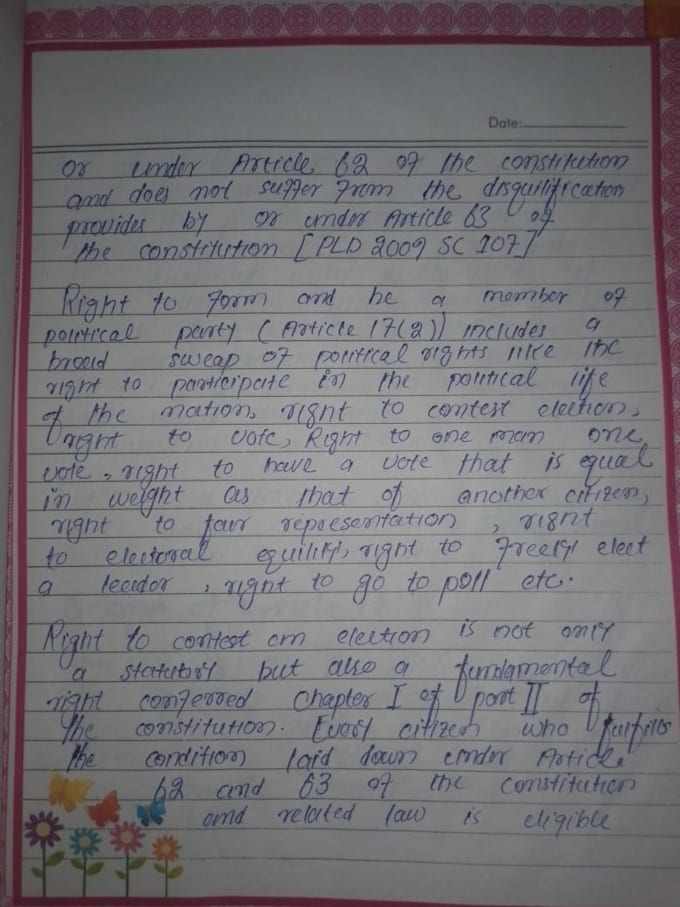 Do handwrite your notes and send you scanned pdf copy by Amanullah736 ...