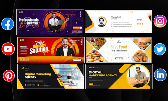 Design social media banners and headers for facebook, youtube, and ...