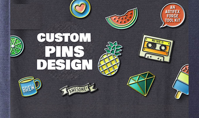 Make quality design for your enamel pins in 12hrs by Vecto_grapher | Fiverr