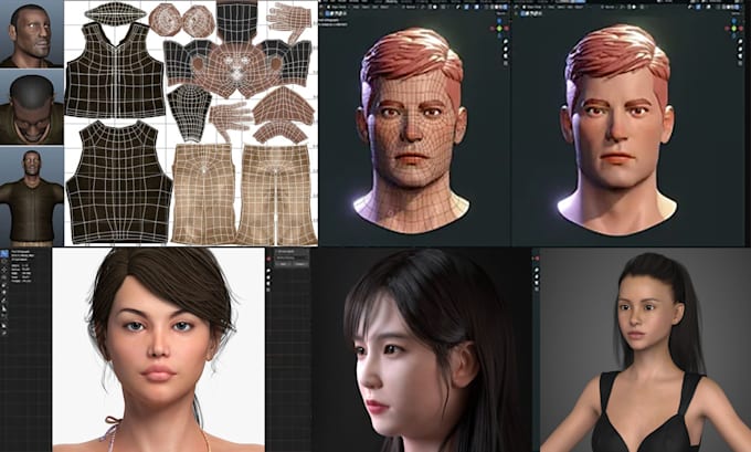 Do retopo uv mapping unwrapping rigging of 3d models by Broken_diamond ...