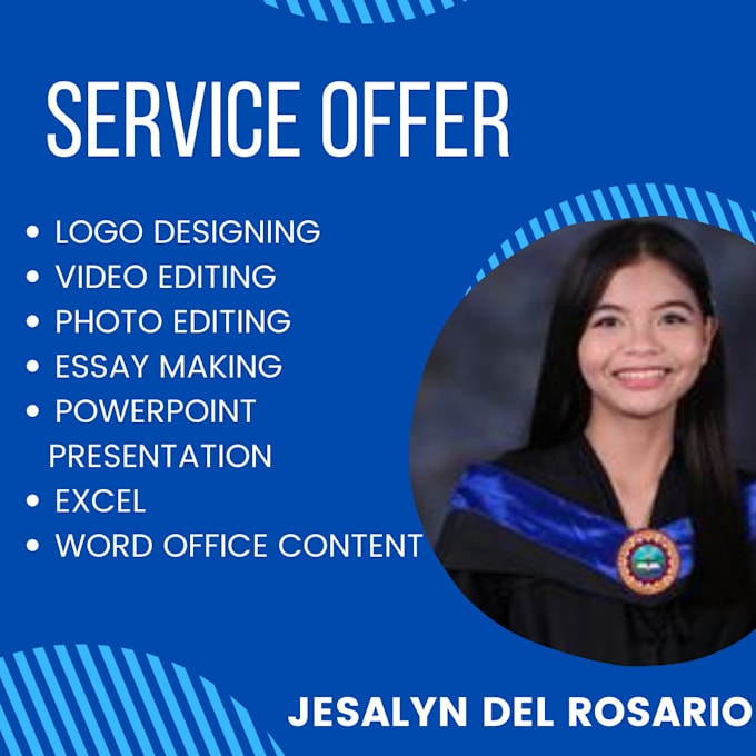 Logo designing, slogan video and photo editing by Jericdelrosari0 | Fiverr