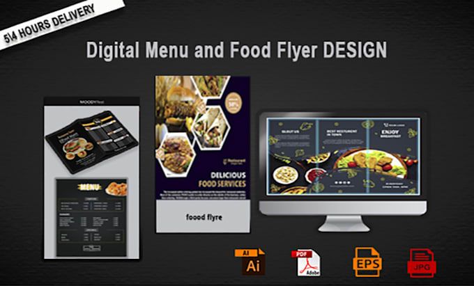 Design digital menu and food flyer for your restaurant by Worldgraphix ...