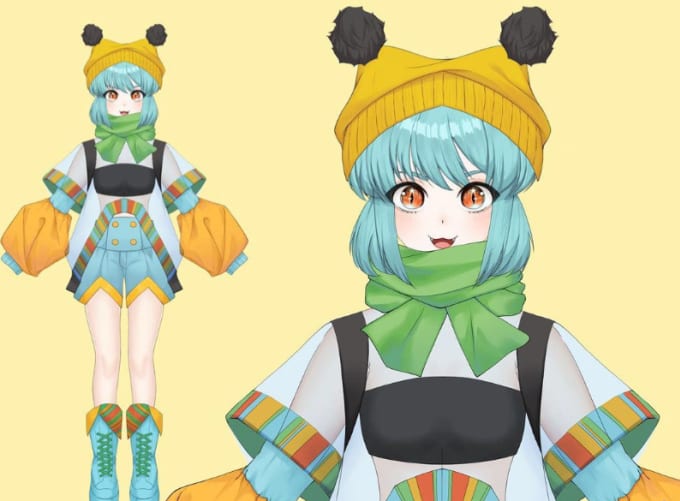 Design and rig your vtuber character, 2d vtuber, live2d vtuber model Design and rig your vtuber character, 2d vtuber, live2d vtuber model