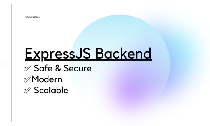 Create a backend api in expressjs for your projects by Rohakvaghode ...