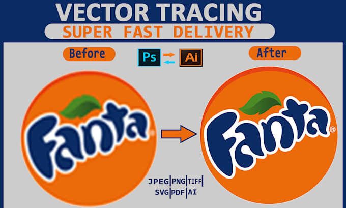 Convert raster logo,image in vector file high resolution ai,png,eps by ...