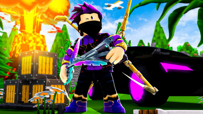 Criar uma miniatura de roblox para voce by Raffadesigner | Fiverr