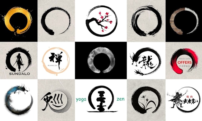 Create hand drawn japanese enso logo by brush by Ikken_creative | Fiverr