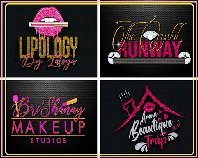 Make a feminine cosmetic eyelashes and luxury makeup logo by Dedric ...