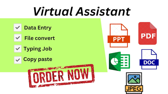 Be your virtual assistant for data entry, copy paste, typing and file convert by Abhayojha660 ...
