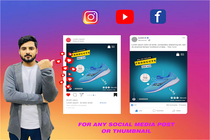Make attractive insta, fb, card posts design by Ch_jazam | Fiverr