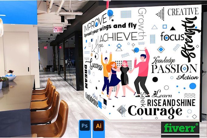 Design professional doodle wall art, mural, decal art by Reyyan ...